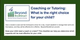 Selecting the Right Support: Tutoring vs. Executive Function Coaching